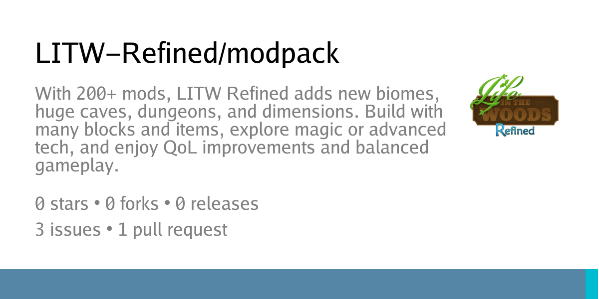 Home - LITW-Refined/modpack - Pilzinsel64 Community Forgejo